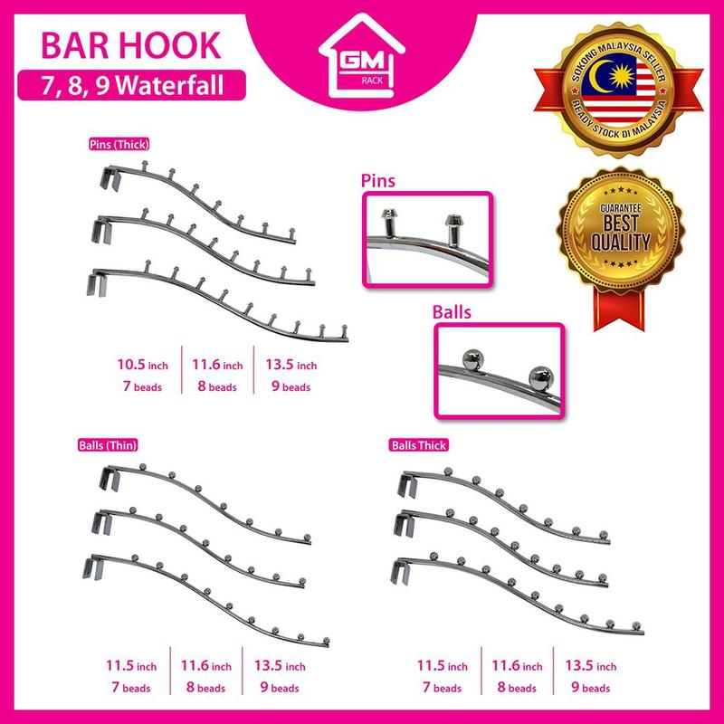[GMRACK] HEAVYDUTY SQUARE BAR HOOK HANGER WITH BALLS STOPPER - TikTok ...