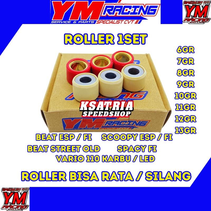 ROLLER 1SET ISI 6PCS/BUTIR YM RACING (Beat Esp/Scoopy Esp/Vario - Shop | Tokopedia
