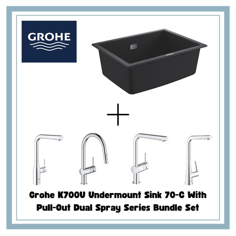 Grohe K700U Undermount Sink 70-C With Pull-Out Dual Spray Series ...