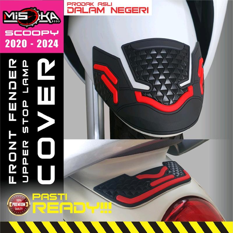 Misoka Front Fender Upper Stop lamp Cover Scoopy 2020 2024 Karet - Shop | Tokopedia