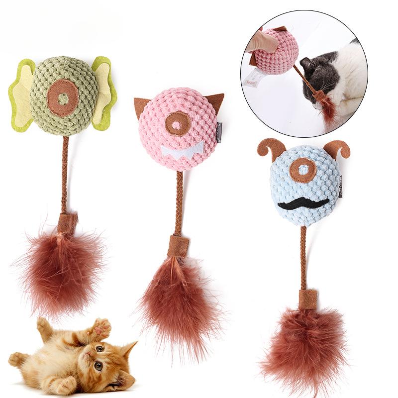 Cat Toy Catnip Monster Series Bell Cat Teaser - TikTok Shop Singapore