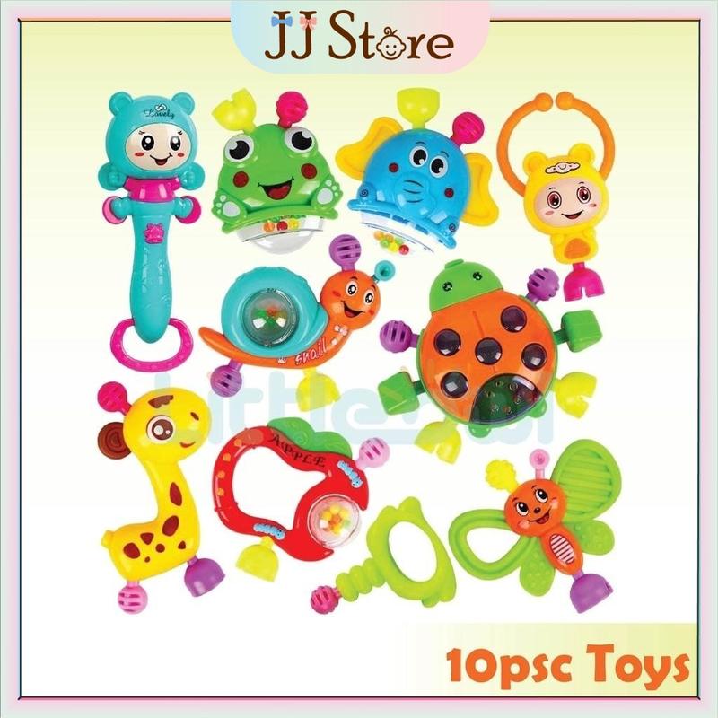 [M'sia] 8psc Newborn Baby Toys / Mainan Bayi Rattles Teether - TikTok ...