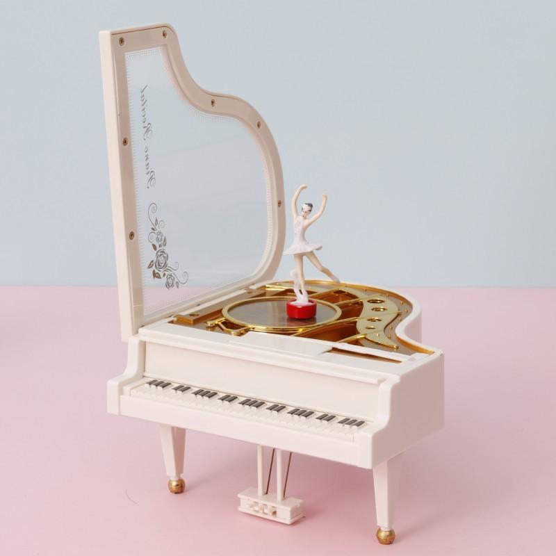 Creative Rotating Dancing Girl Music Box Gift Piano Music Box Model ...