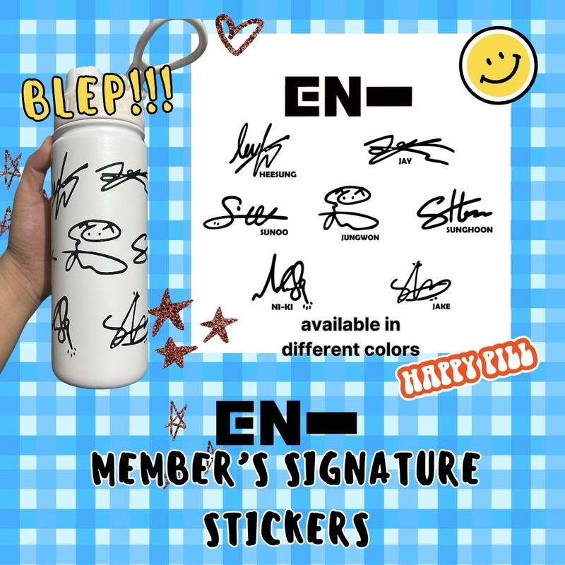 [Stickers ONLY] ENHYPEN Members’ Signature Decal Stickers - TikTok Shop ...
