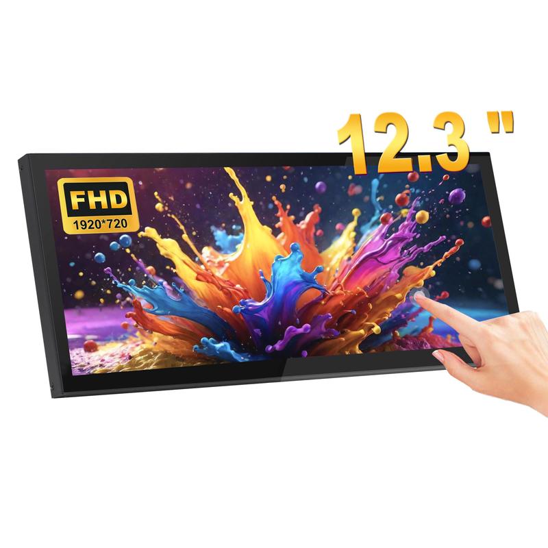 Wisecoco 12.3 Inch Touchscreen Monitor IPS 1920x720 Stretche - TikTok Shop