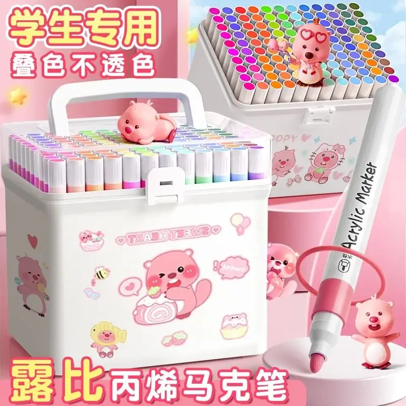 Set Pen Penanda Akrilik, Untuk Kanak-kanak, Tidak Toksik, Boleh Dicuci ...