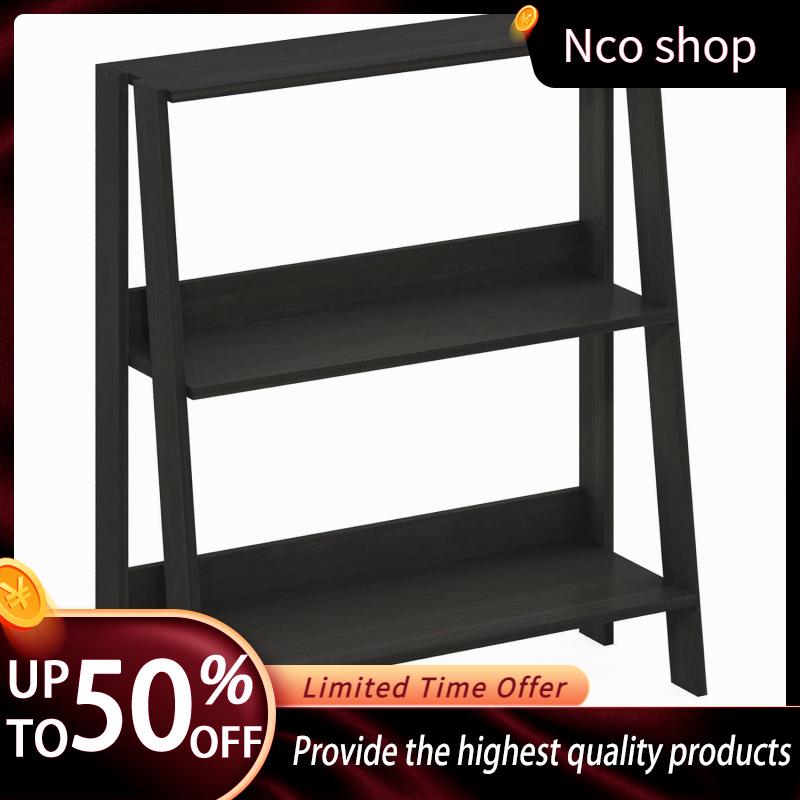 Ladder Bookcase Display Shelf, 3-Tier, Espresso - TikTok Shop