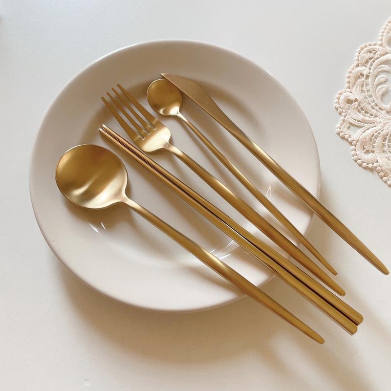 HERA Stainless Steel Cutlery Set Matte Spoon Fork Knife Coffee - TikTok ...