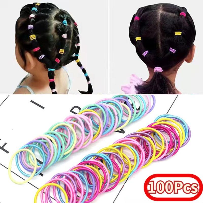 Tali Rambut, Gadis, Gelang Getah, Warna Campuran Gula-gula, Ikat ...