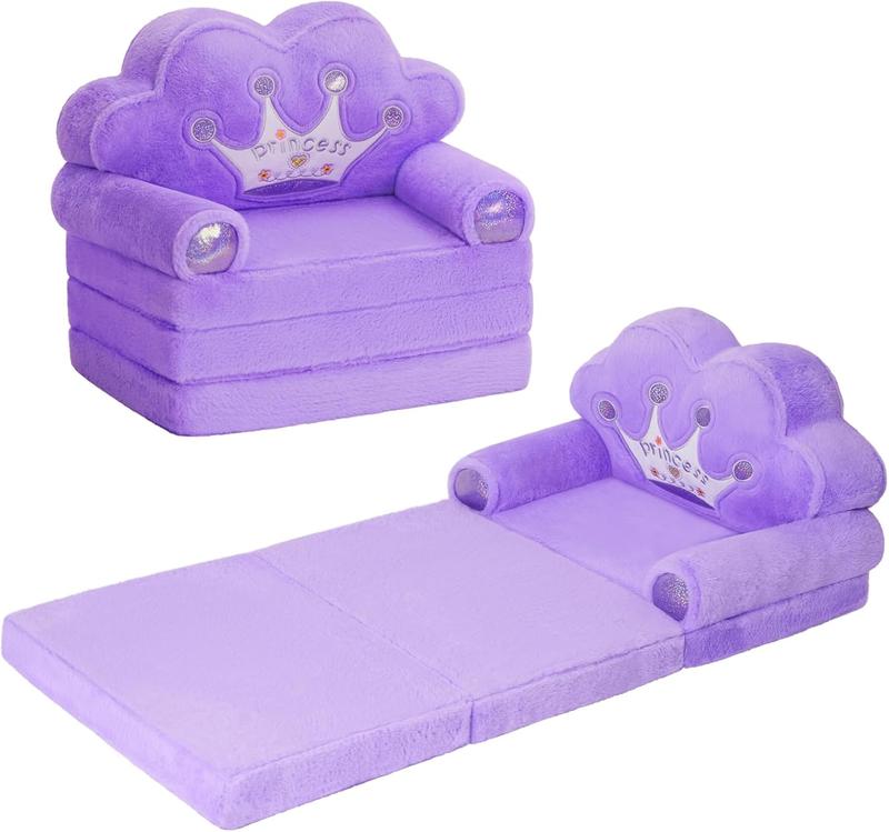 Chair ComfyFoldable Princess Couch for Girl, Recliners for Over 18 ...