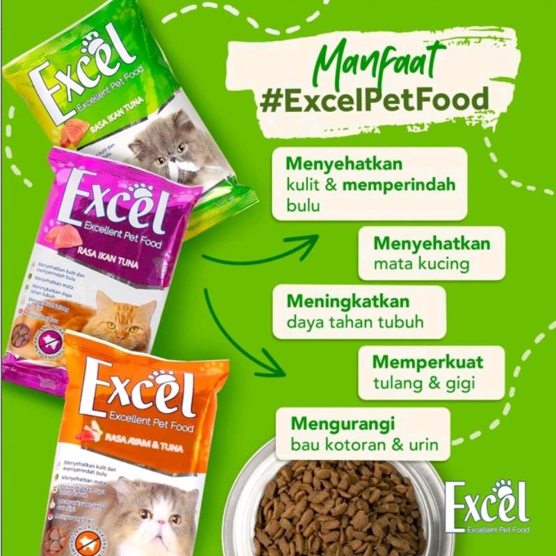 Excel dry food cat. Makanan Kucing Kering Excel 500gr - Shop | Tokopedia