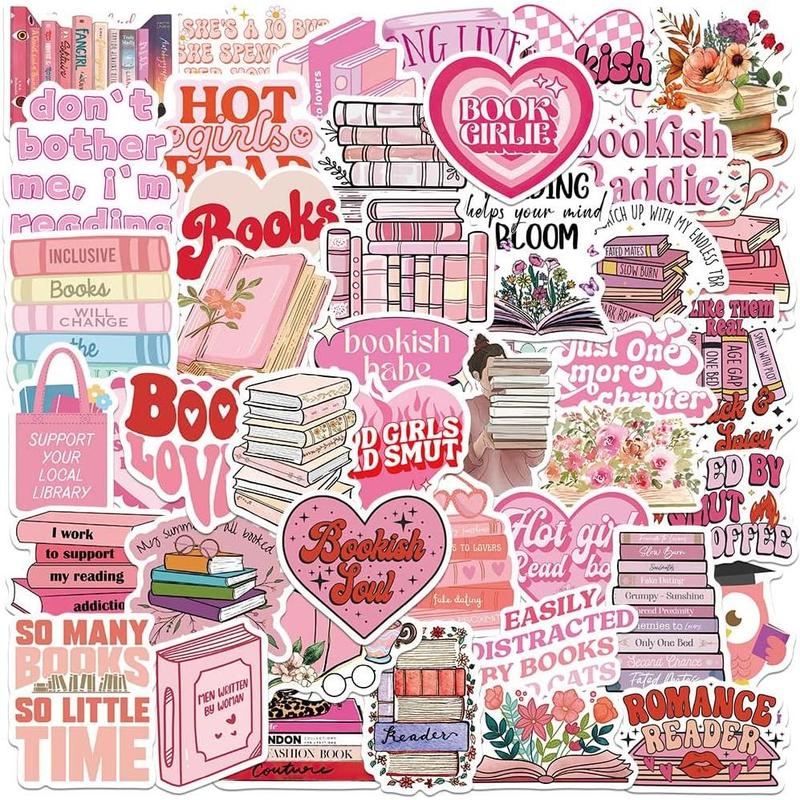 102 count Pink Bookish Stickers Pack for Kindle Bookish Reading ...