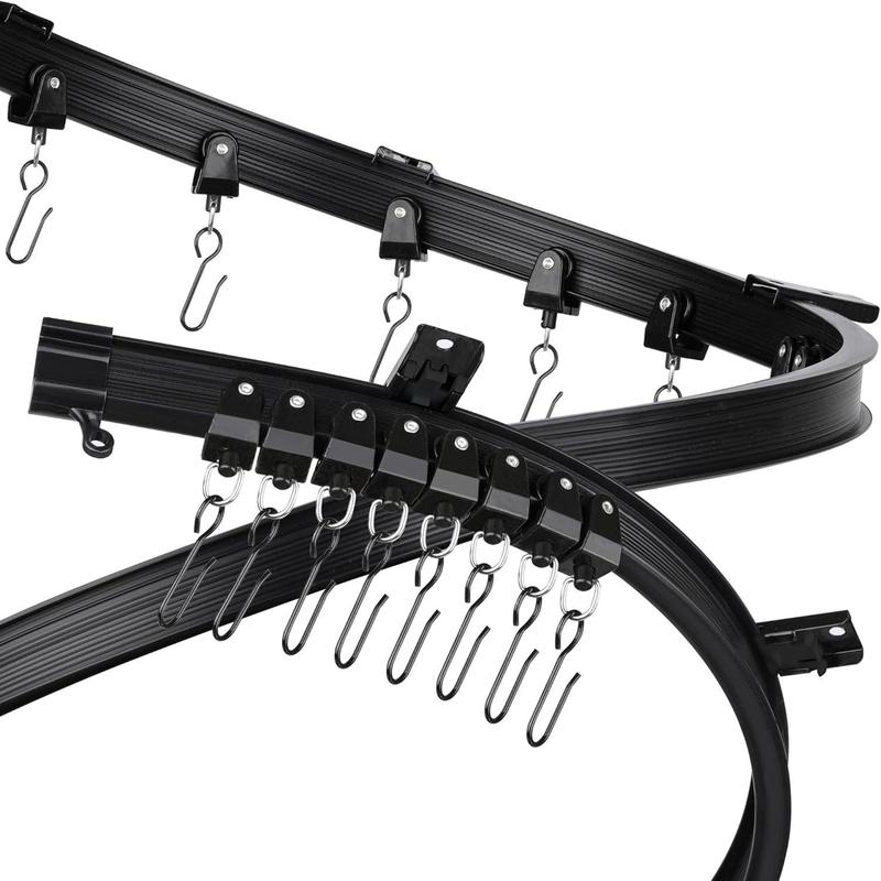 Black Flexible Bendable Ceiling Curtain Track, Curved Ceilin - TikTok Shop