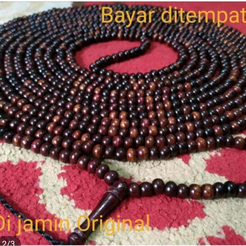 Tasbih Stigi Laut 1000 Butir 7,5mm - Kayu Stigi Laut Asli - Motif ...