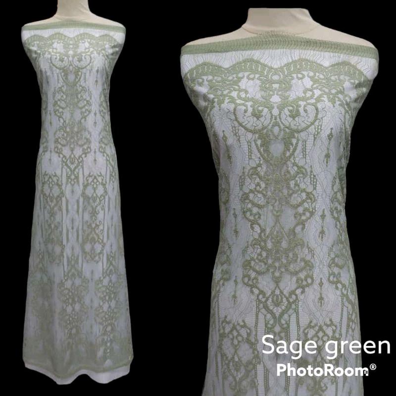 Kain Brokat Chantilly Lace Panel, Brukat chantily santili - Shop ...