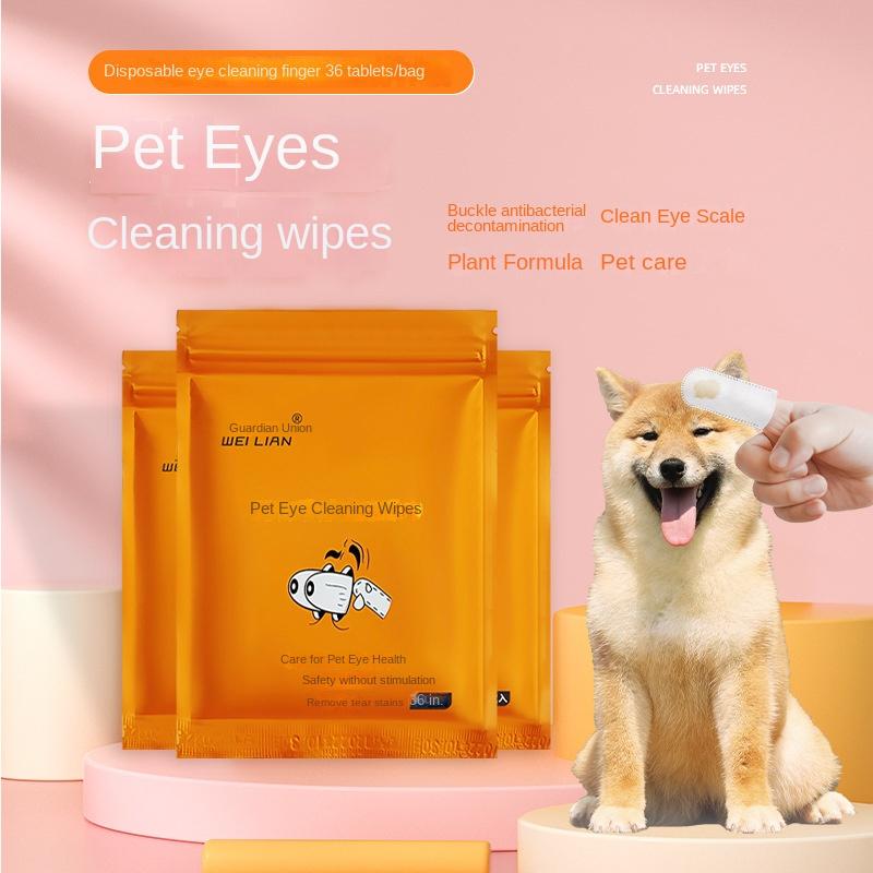 Pet Finger Stall Decontamination Wipes Dog Cat Disposable Antibacterial ...