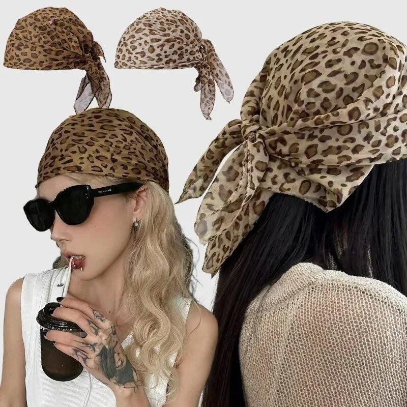 Tudung Cetakan Leopard, Gaya Y2K, Elegan dan Klasik, Turban Turbo ...
