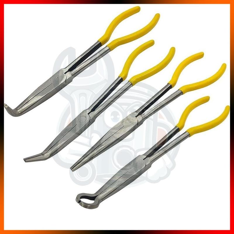 11" Inch 280mm Extra Long Nose Plier Straight 90 degree 45 degree ...
