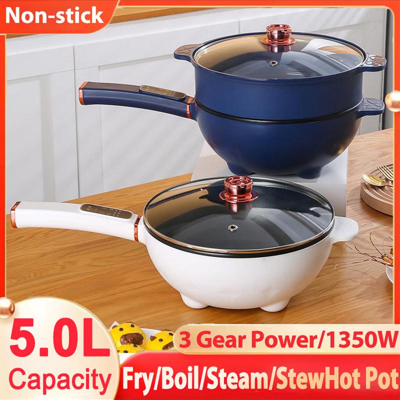 [COD] New Electric Frying Pan 5L Large Capacity 1350W Non-stick ...