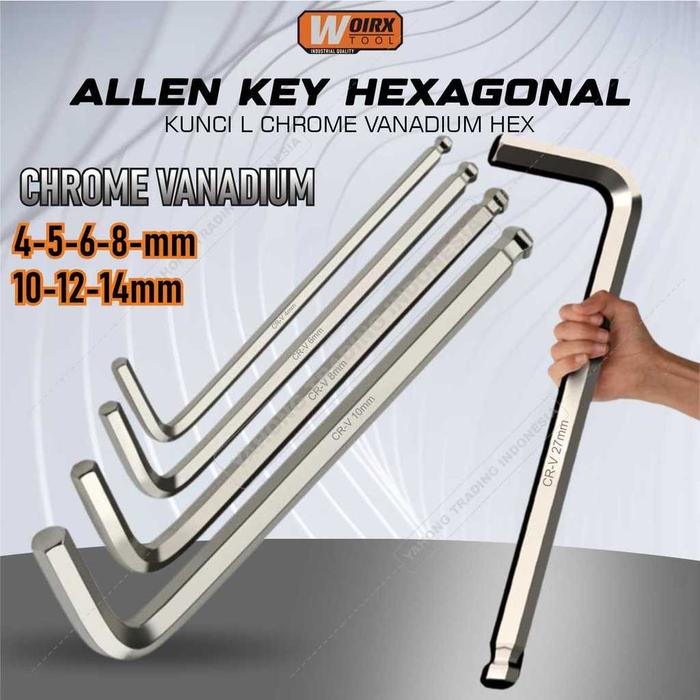 Promo Kunci L Hexagonal Ball Ballpoint Panjang Hex Allen Key 4mm 5mm ...