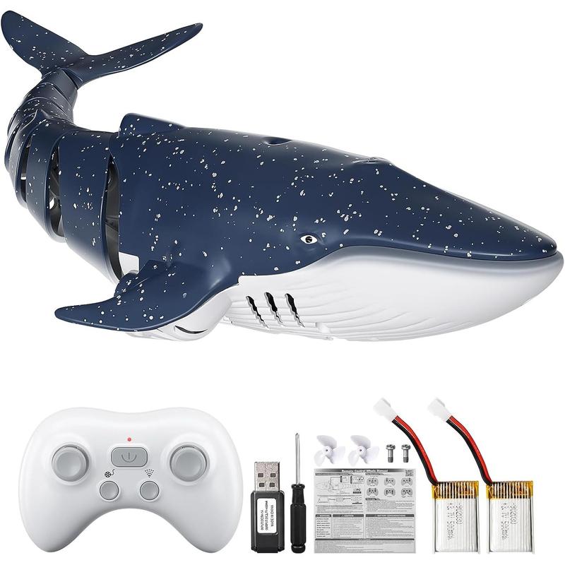 TEMI Remote Control Blue Whale Shark 1:18 High Simulation Scale Fish ...