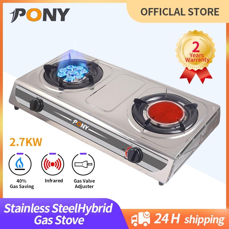 Pony HOME-2.7KW double burner gas stove keluli kaca periuk api - TikTok ...