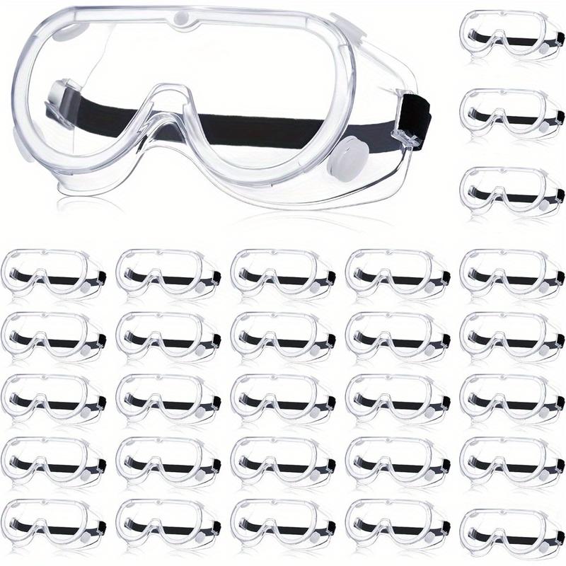 30 Pack Protective Safety Goggles Clear Lab Goggles Over Glasses ...