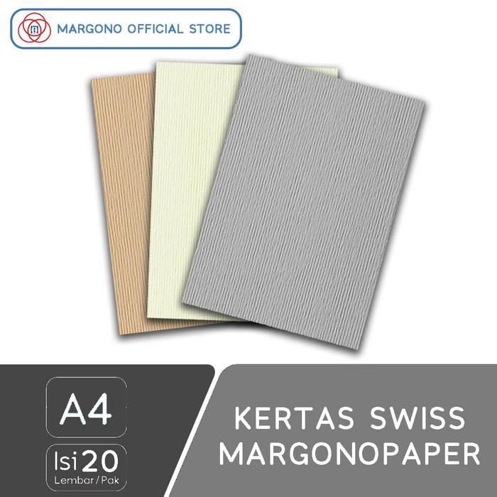 Promo Margono Paper Kertas Warna A4 Swiss Ivory / Grey / Brown 230 gsm ...