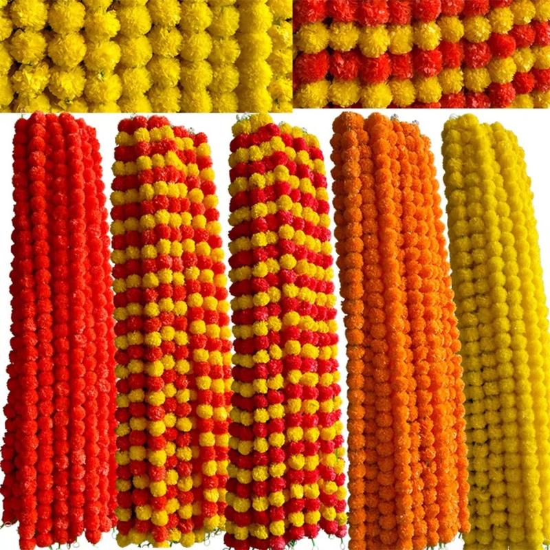 Kalungan Marigold Tiruan, Helai Panjang, Bunga Marigold, Tumbuhan ...