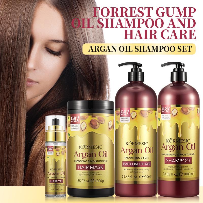 Kormesic Argan Oil Hair Mask Shampoo Four-Piece Set Shampoo - TikTok ...