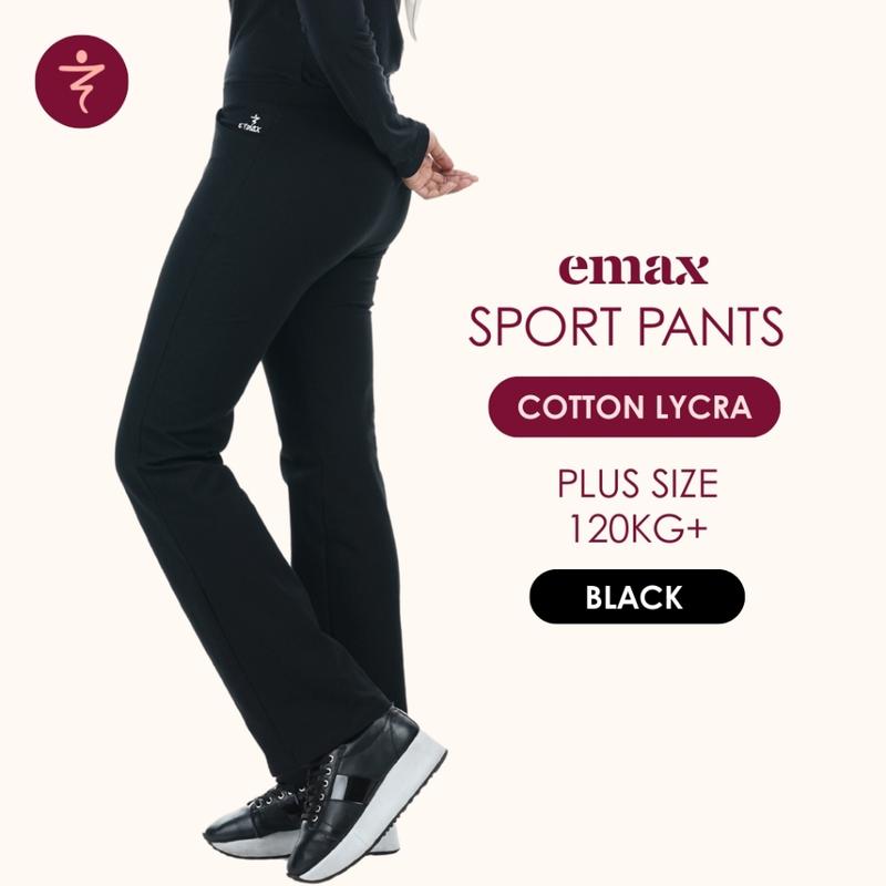 EMAX Seluar Sukan Bootcut Cotton Lycra Sports Pant Plus Size - TikTok ...