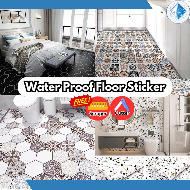 60cm Width Waterproof Floor Sticker Self Adhesive Non Slip Kitchen ...