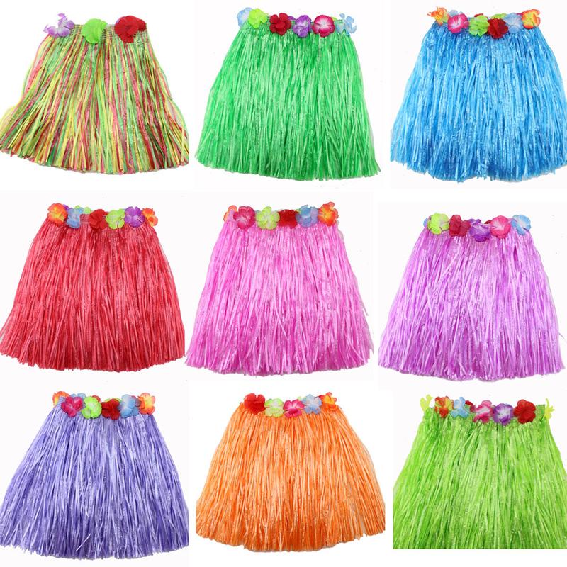 Skirt Rumput Hawaii, Skirt Hula, Kostum Lei, Tarian Parti Luau, Pakaian ...