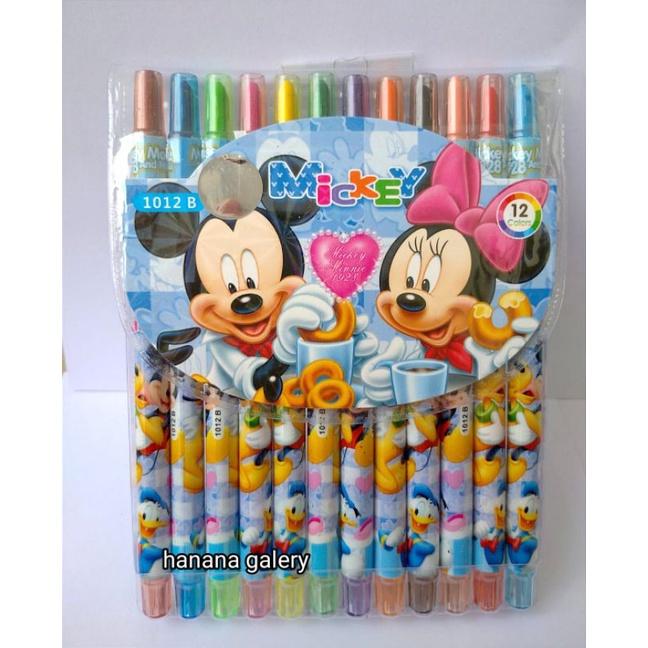 Crayon Putar Panjang 12 Warna/Rolling Crayon/Oil Pastel Krayon - Shop ...