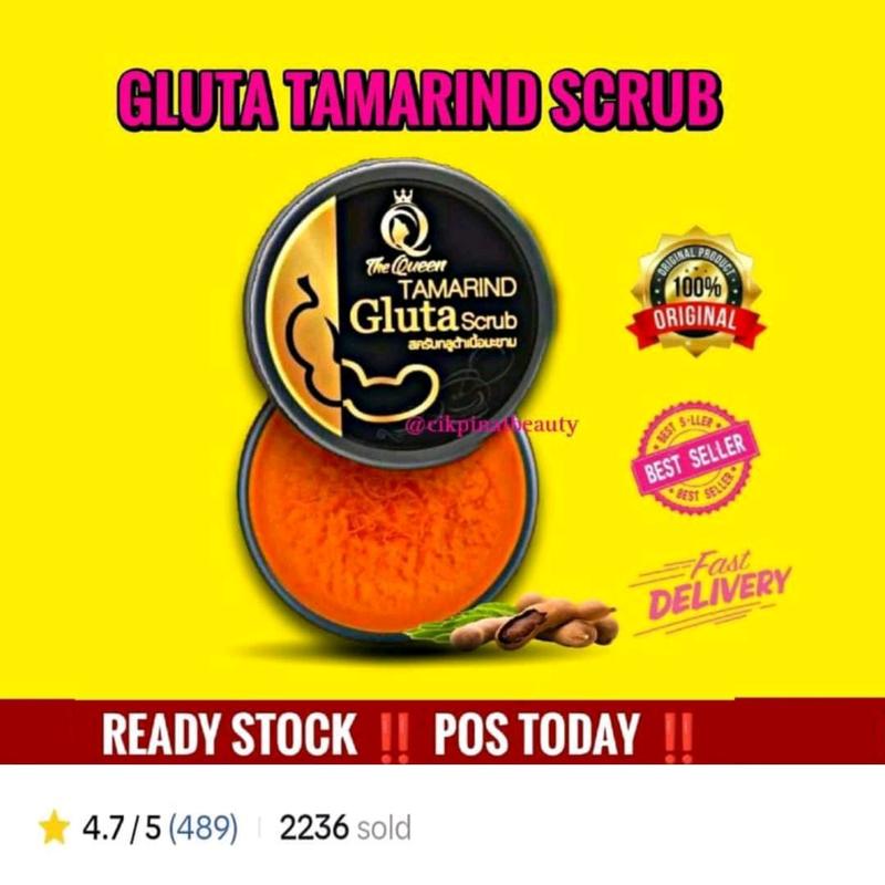 Gluta Scrub Tamarind / Pineapple Scrub / scrub mencerahkan kulit ...