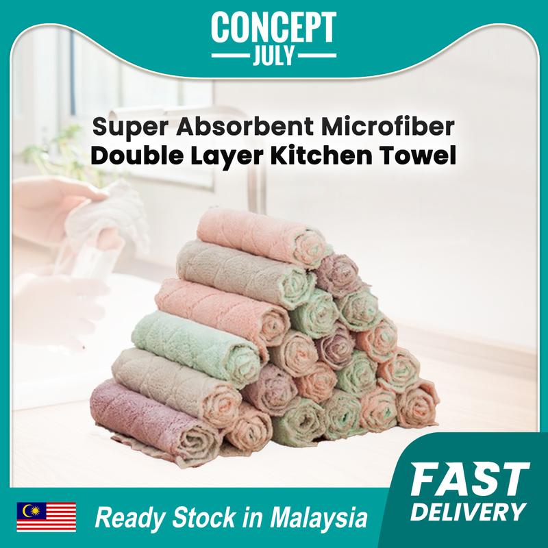 Super Absorbent Microfiber Double-layer Dish Washing/Cleaning - TikTok ...
