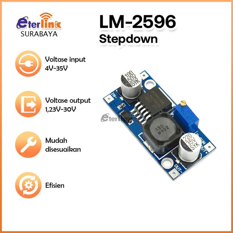DC-DC LM2596 4.0 ~ 40 Modul Regulator Voltase Converter Step - Shop ...