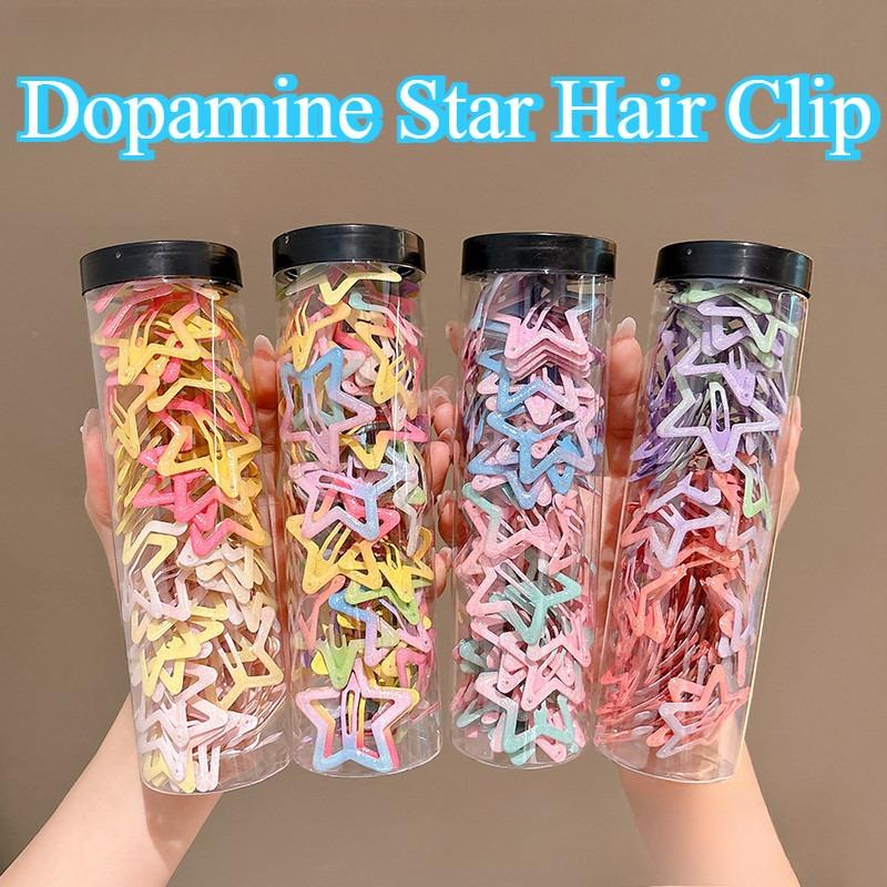 Dopamine Star Hair Clip Sweet Children's Cute Broken Hair Clip - TikTok ...