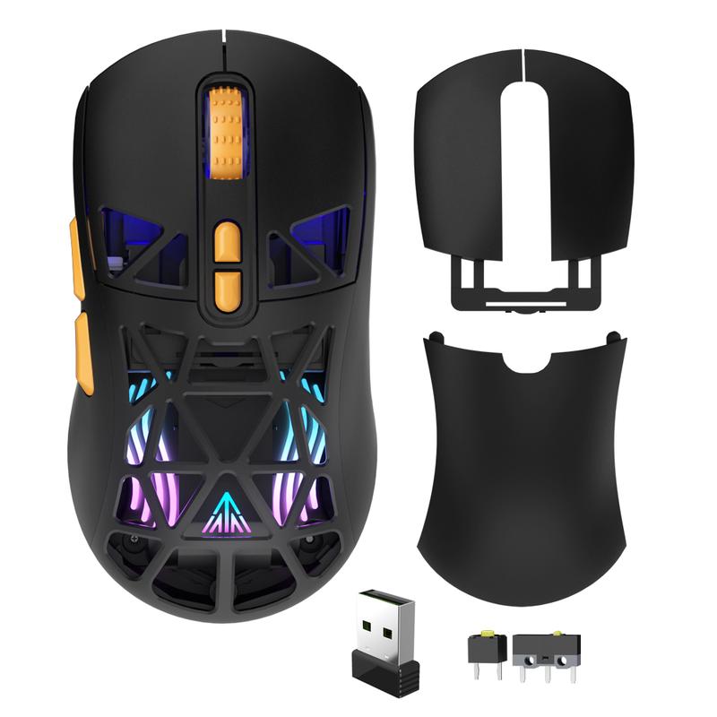 Solakaka SM802 Wireless Gaming Mouse Hot Swappable, RGB Backlight ...