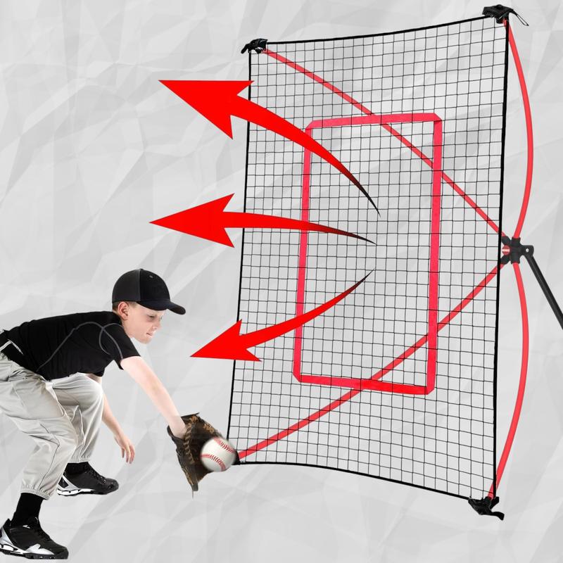 Portable Baseball Softball Rebound Net – 5ft x 3ft Quick Setup Training ...