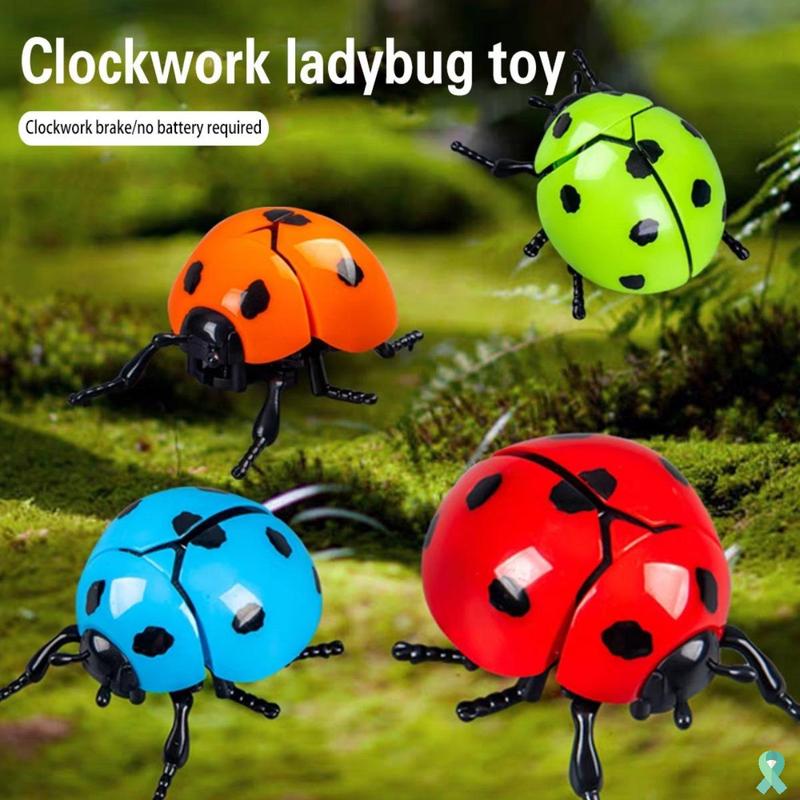 Spring-Powered Wind-Up Ladybug Toy – Realistic Crawling Action ...
