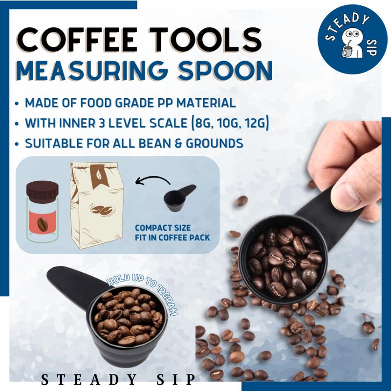 Steady Sip Coffee Bean Measuing Spoon Scoop with Scale 12g Milk ...