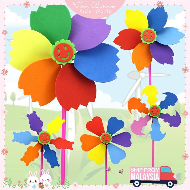 EVA Windmill Handcraft Art and Craft for kids Diy Kindergarten - TikTok ...