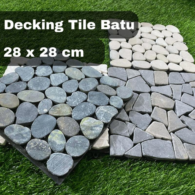 Lantai Decking Tile batu Alam 28x28cm - Shop | Tokopedia