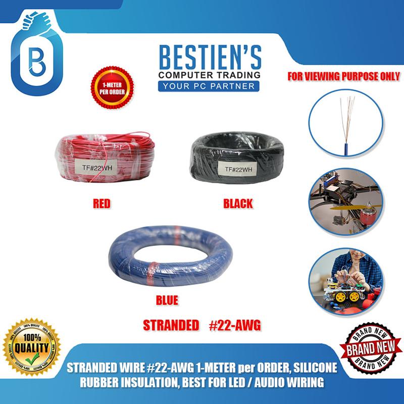 STRANDED WIRE #22-AWG 1-METER per ORDER, SILICONE RUBBER INSULATION ...