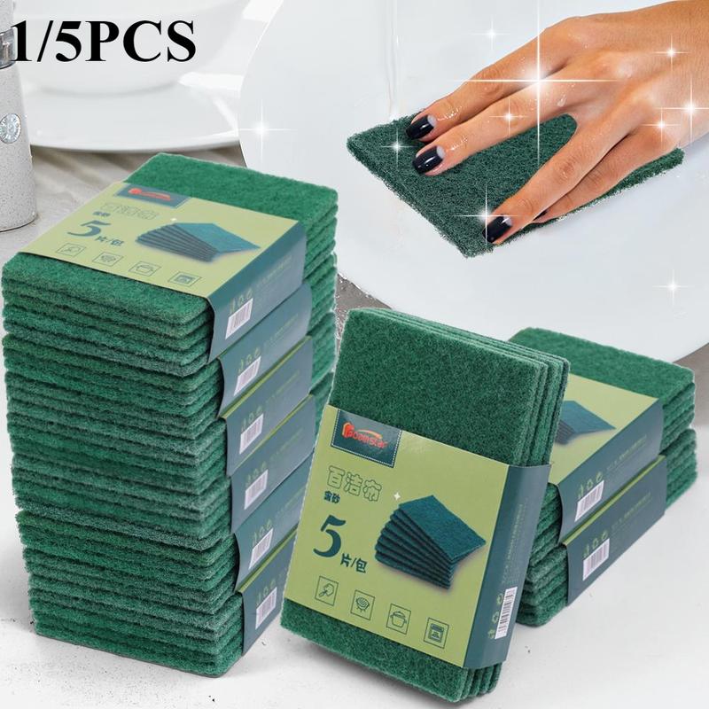 5Pcs Practical Emery Sponge Decontaminate Sponge Dish Washing Kitchen ...