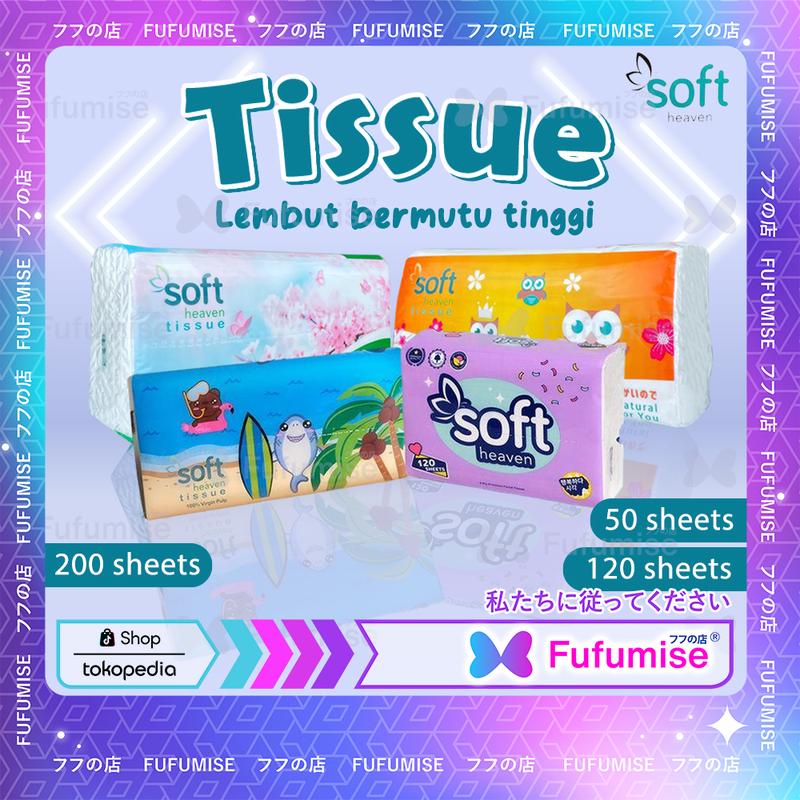 SOFT Heaven Tissue 50 sheets - 2 ply | Tisu wajah | tisu serbaguna ...