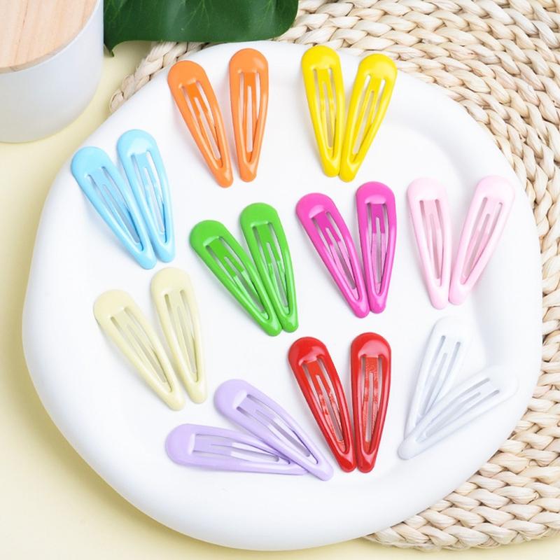 [COD] Trendy Candy-Colored Water Drop Hair Clips Metal BB Pins - TikTok ...