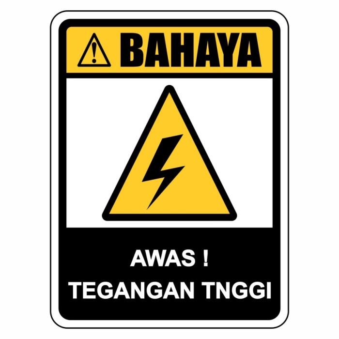 Jual Rambu K3 Bahaya Listrik Tegangan Tinggi Plat ACP tebal 3mm - 30x40 ...