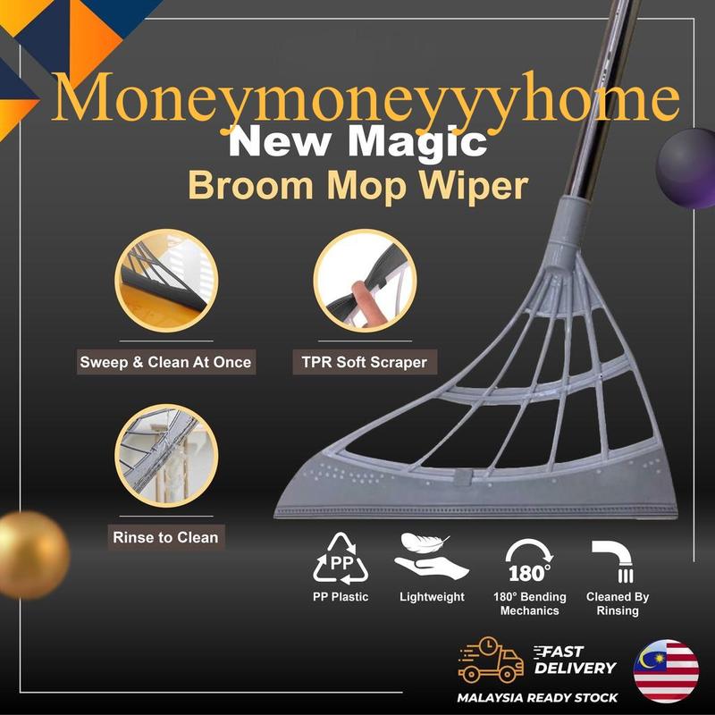 New Magic Broom Mop Wiper Sweeping Hair Artifact Bathroom Wiper ...
